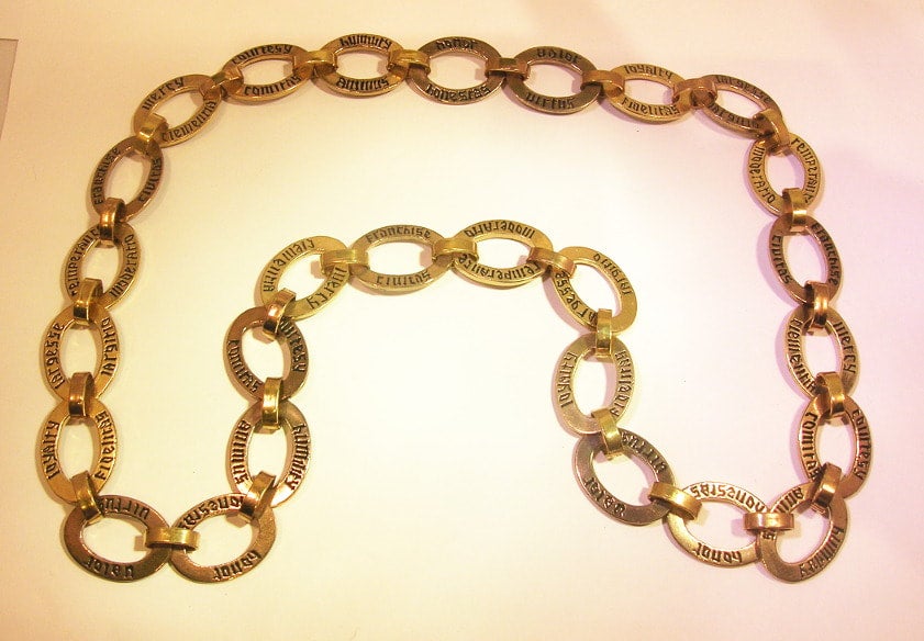 Chain of Nine Virtues, bronze | Laurel Cavanaugh, goldsmith